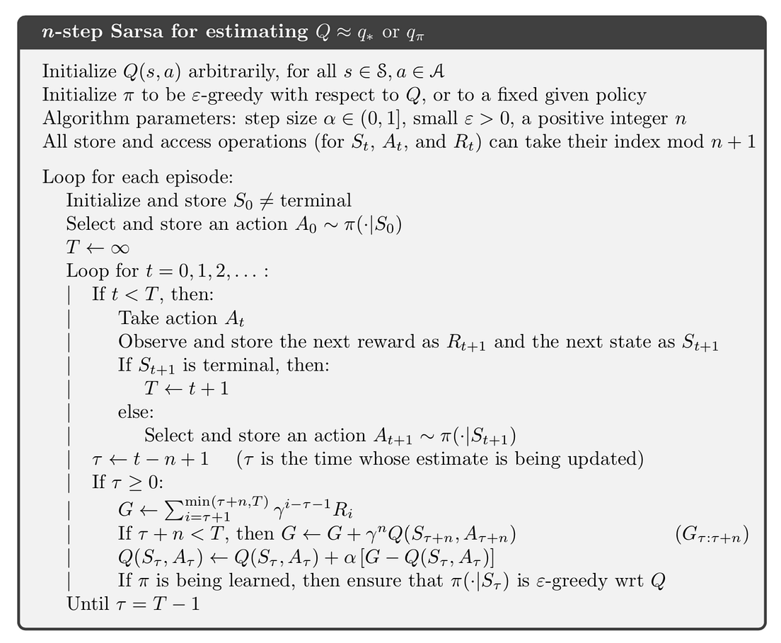 N-step TD Method. The unification of SARSA and Monte… | by Jeremy Zhang ...