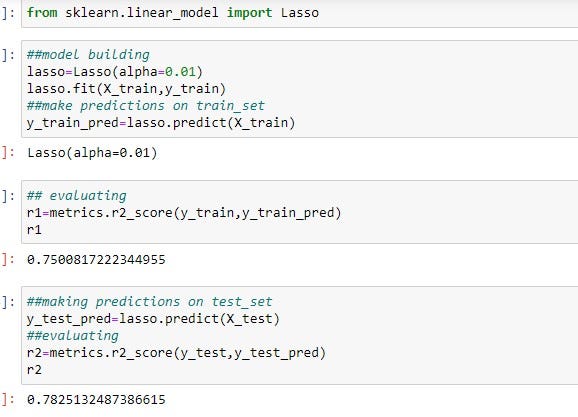 Ridge and Lasso Regression In Python | by Manoj Gadde | Analytics Vidhya | Medium