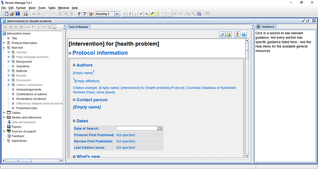 Review Manager software (RevMan version 5.4.1) | by Laure Ngouanfo Fopa ...
