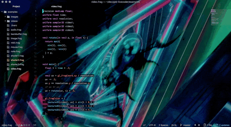 VJ / Live Coding on Atom — glsl-livecoder | by Takayosi Amagi | Medium