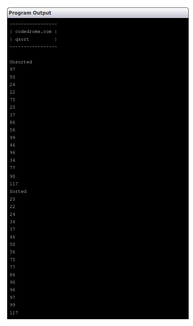 Using the C Library’s qsort Function | by Chris Webb | Programming in C ...