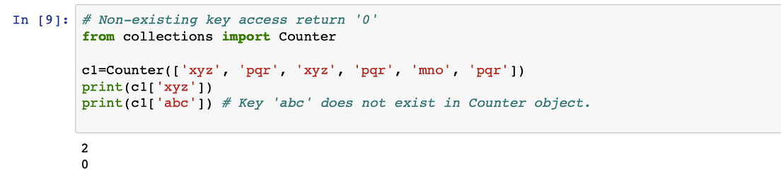 Counter (collections) in Python. A Counter is a subclass of dict. It is ...