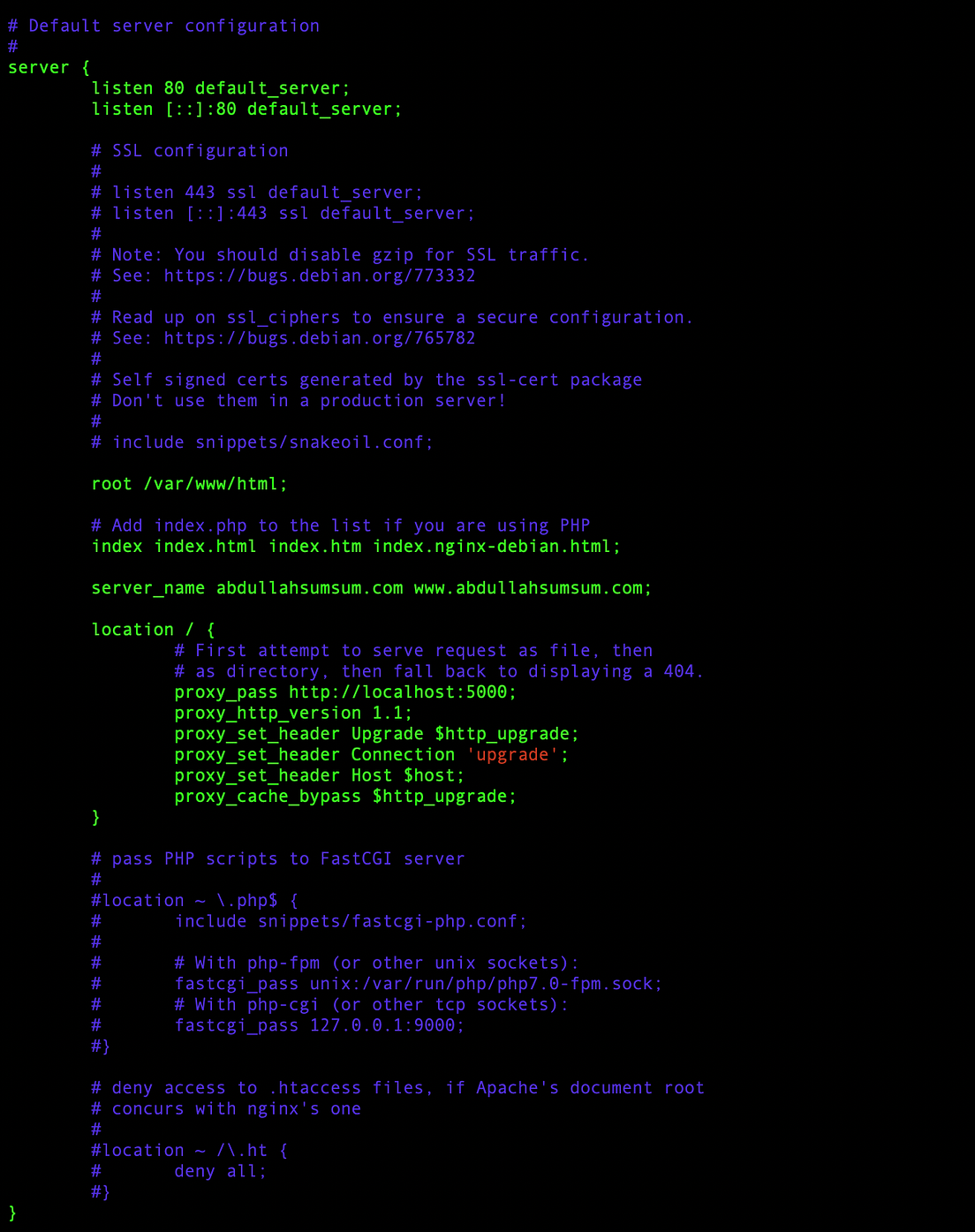 Deploy a NodeJS and ExpressJS App on Digital Ocean with NGINX and Free SSL | by Abdullah Amin ...