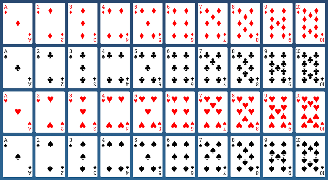 JavaScript Playing Cards Part 2: Graphics | by Juha Lindstedt | Medium