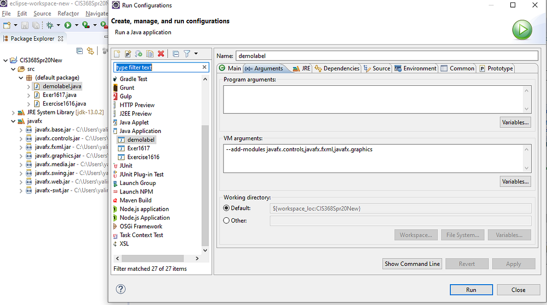 JavaFX Application Set Up in Eclipse | by Alexandra Z Harner | Medium
