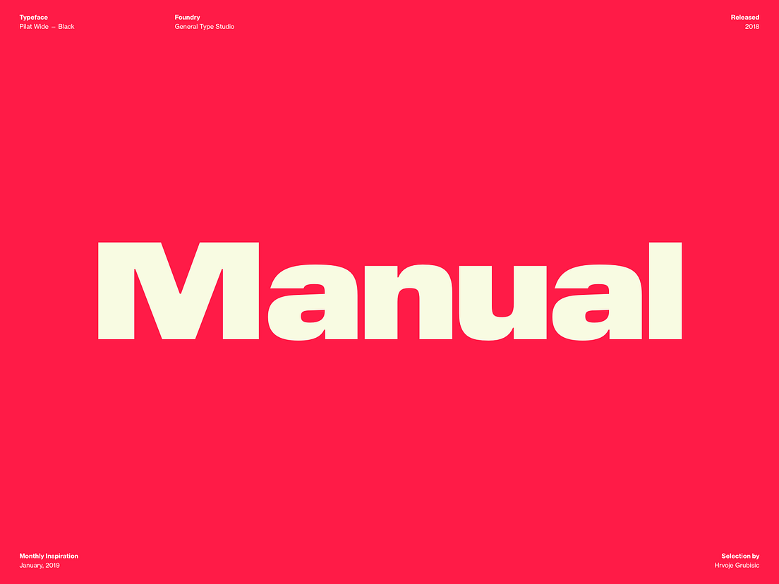 Typography Inspiration | January 2019 Font Selection | by Hrvoje ...