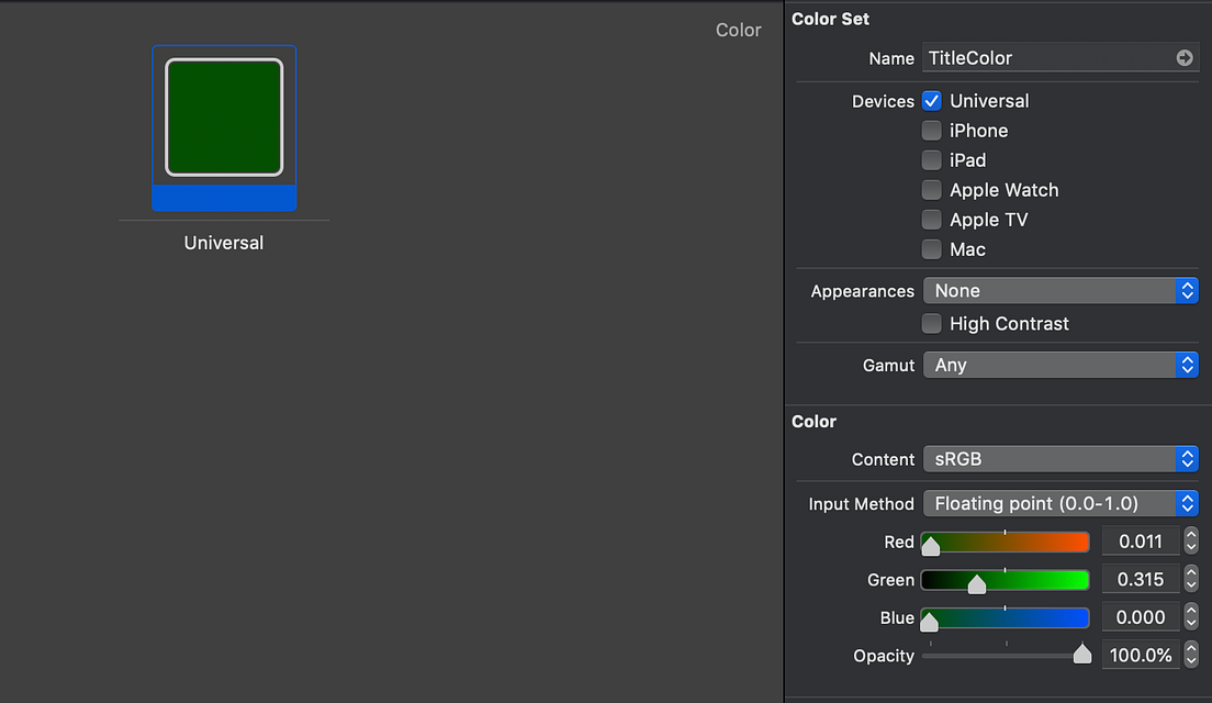 Color Assets (.xcassets) in Xcode. | by Sandeep Kumar | Medium