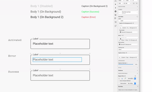 Create Material design’s Outlined Text Field with Nested Symbols, Layer and Text Styles in ...
