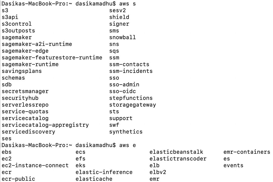 AWS CLI Commands Cheatsheet. All the generic AWS CLI Commands you… | by Dasika Madhu | Jul, 2021 ...