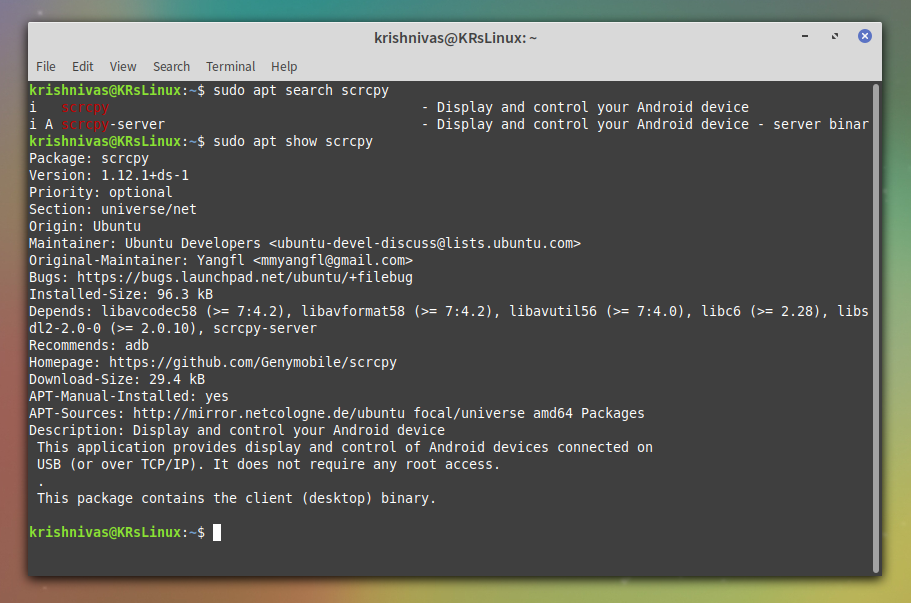 Mirror and control your Android device from your computer using scrcpy | by Krishnakumar Raghu ...