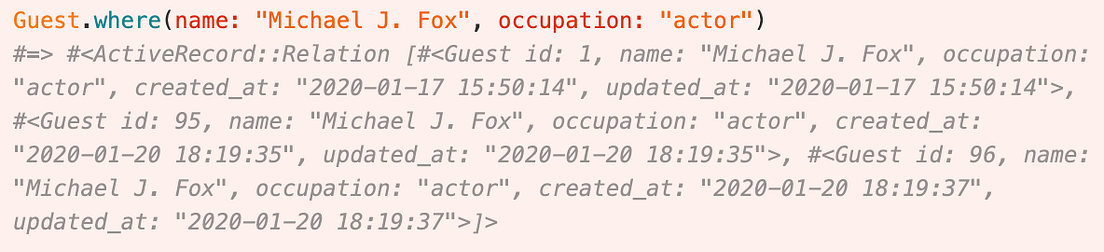 ActiveRecord queries and you: how to find() the right method for the job | by Sean Welsh Brown ...