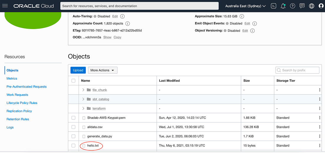 Use AWS Python SDK to Upload Files to Oracle Cloud Infrastructure Object Storage | by Shadab ...