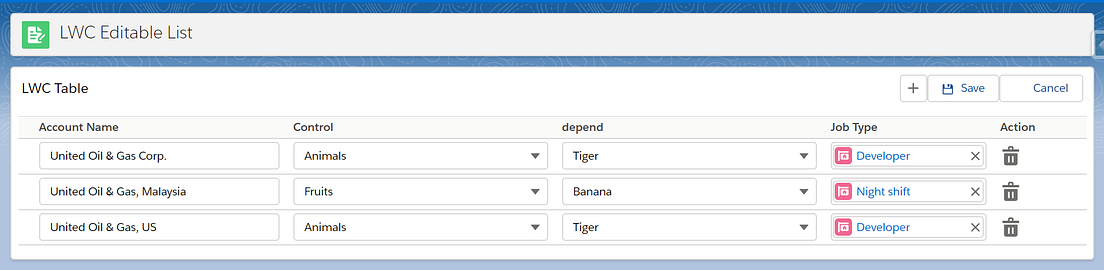 Editable Data Table using Lightning Web Components | by Kishore ...