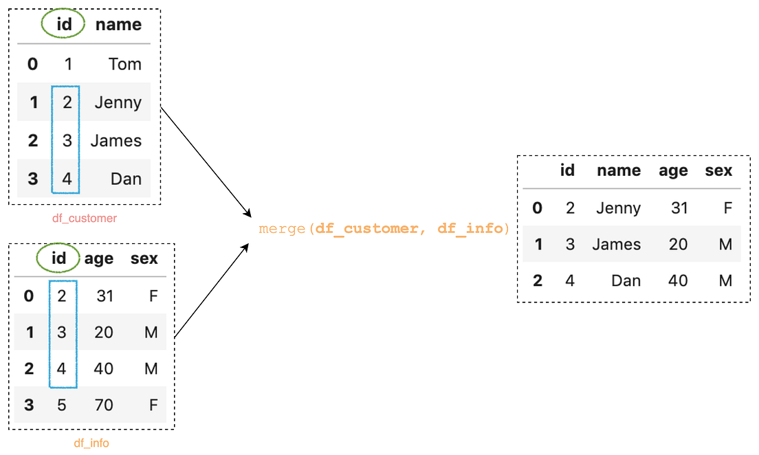 All the Pandas merge() you should know for combining datasets | by B ...