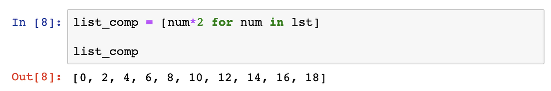 Lambda vs. List Comprehension. When you have only one line to write ...