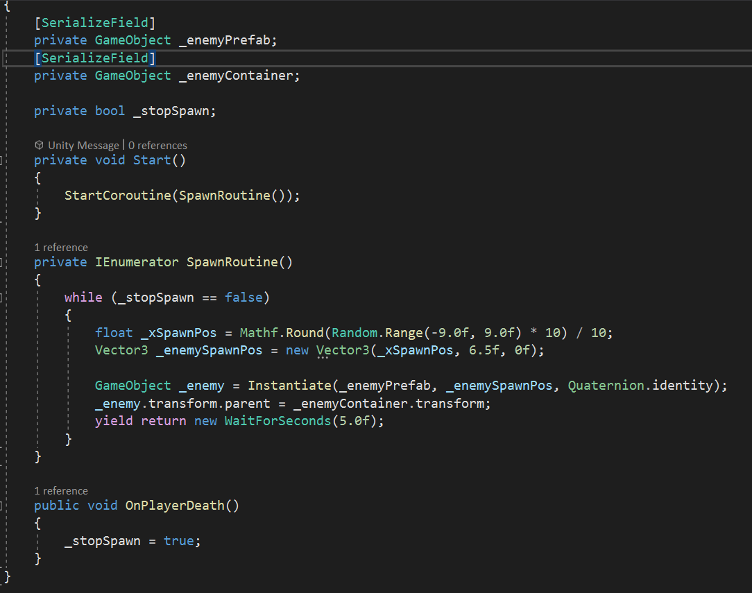 Coroutines With Unity Creating A Repeating Spawn System And By Calum Slee Nerd For Tech