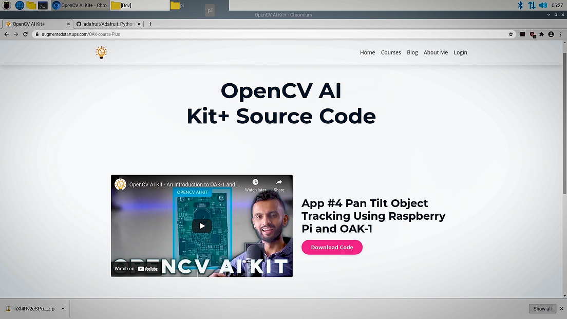 Raspberry Pi Pan-Tilt Tracking Camera using OpenCV AI Kit Tutorial ...