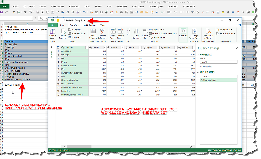 MS Excel — I Finally Get It! Unpivot in Power Query is Awesome! | by Don Tomoff | Let’s Excel ...