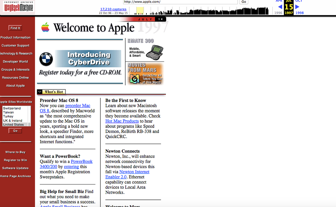 The Evolution of Apple.com. Within the past few decades, Apple has ...