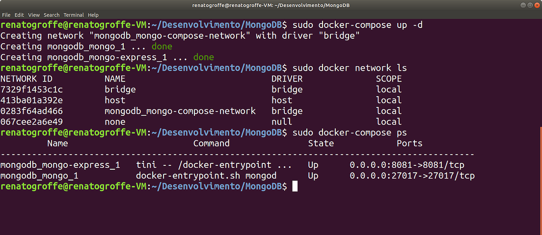 MongoDB + mongo-express + Docker Compose: montando rapidamente um ambiente para uso | by Renato ...