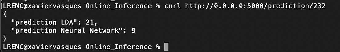 Machine Learning Prediction in Real Time Using Docker and Python REST APIs with Flask | by ...