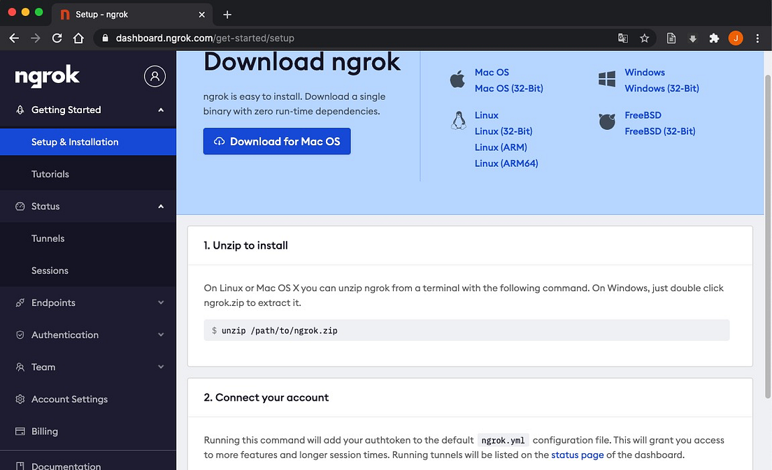 5分鐘完成 ngrok 設定(Mac) -- Justin Huang | 向世界打招呼後的人生