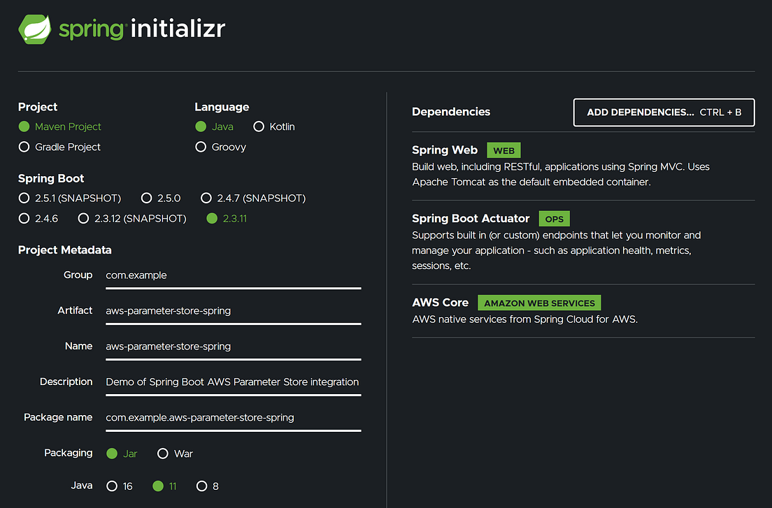 How to externalize Spring Boot Properties to an AWS System Manager Parameter Store | by Robert ...