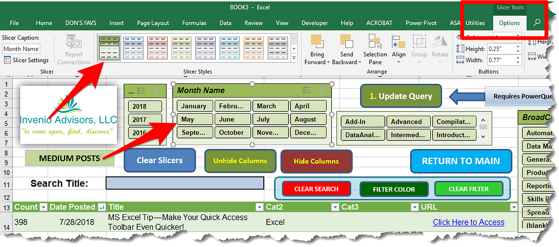 MS Excel — Sharing Custom Slicers Between Workbooks | by Don Tomoff | Let’s Excel | Medium