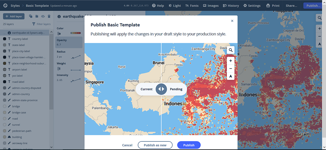 How to Create a Heatmap about Earthquake in Indonesia using Mapbox | by ...