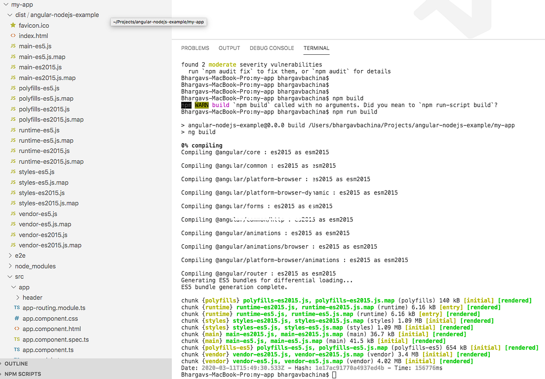 How To Develop And Build Angular App With Nodejs Bb Tutorials And Thoughts Medium