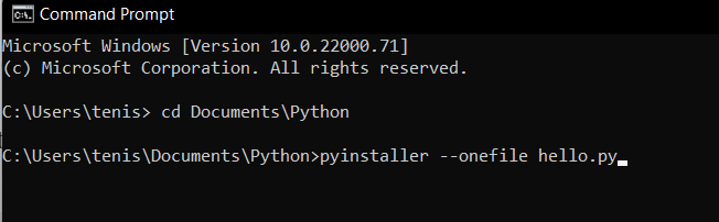 Create Executable From Python Script Using Pyinstaller