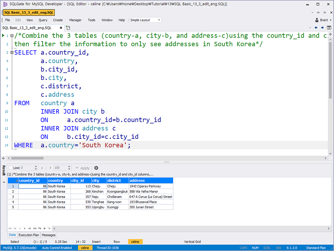 [SQL Basic] Let’s find out the movie genres by joining tables! — SQL INNER JOIN | by SQLGate ...