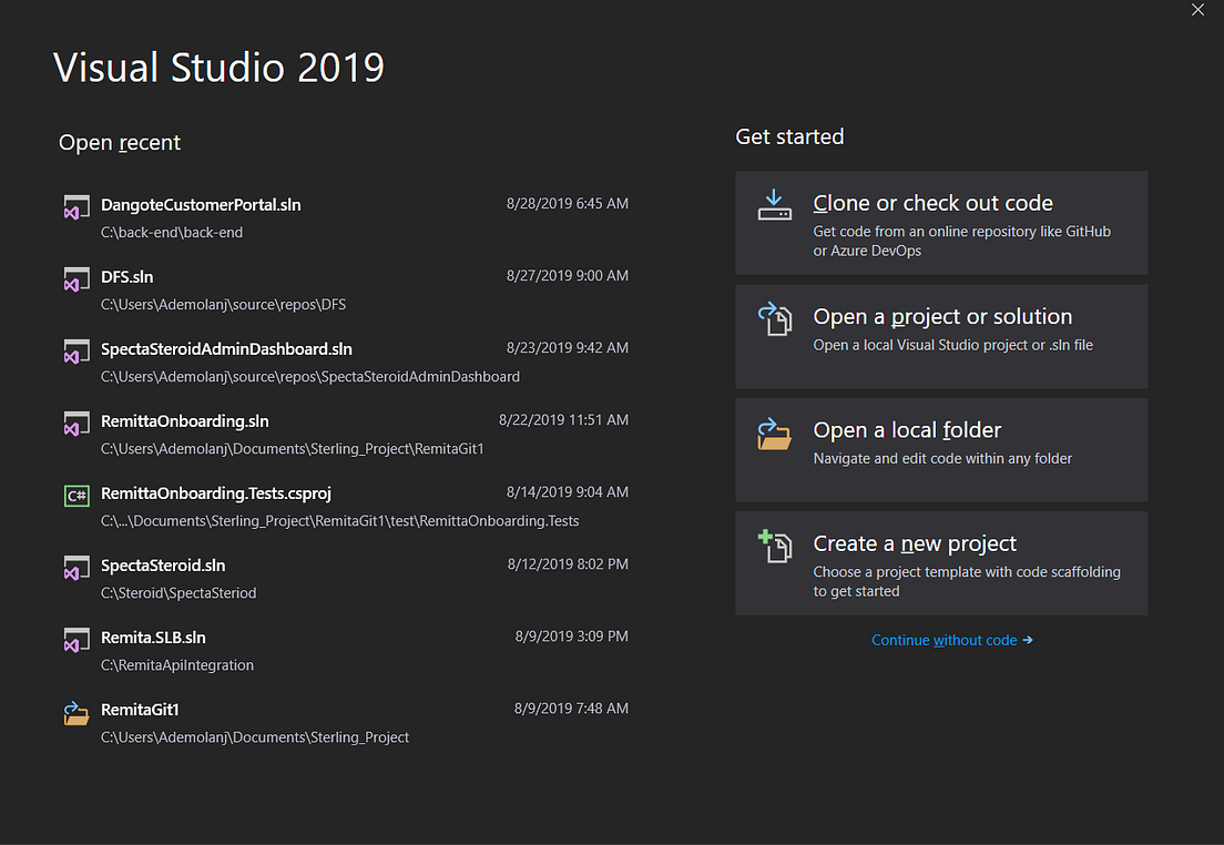 How to open an existing .Net Core project Visual Studio Solution in ...