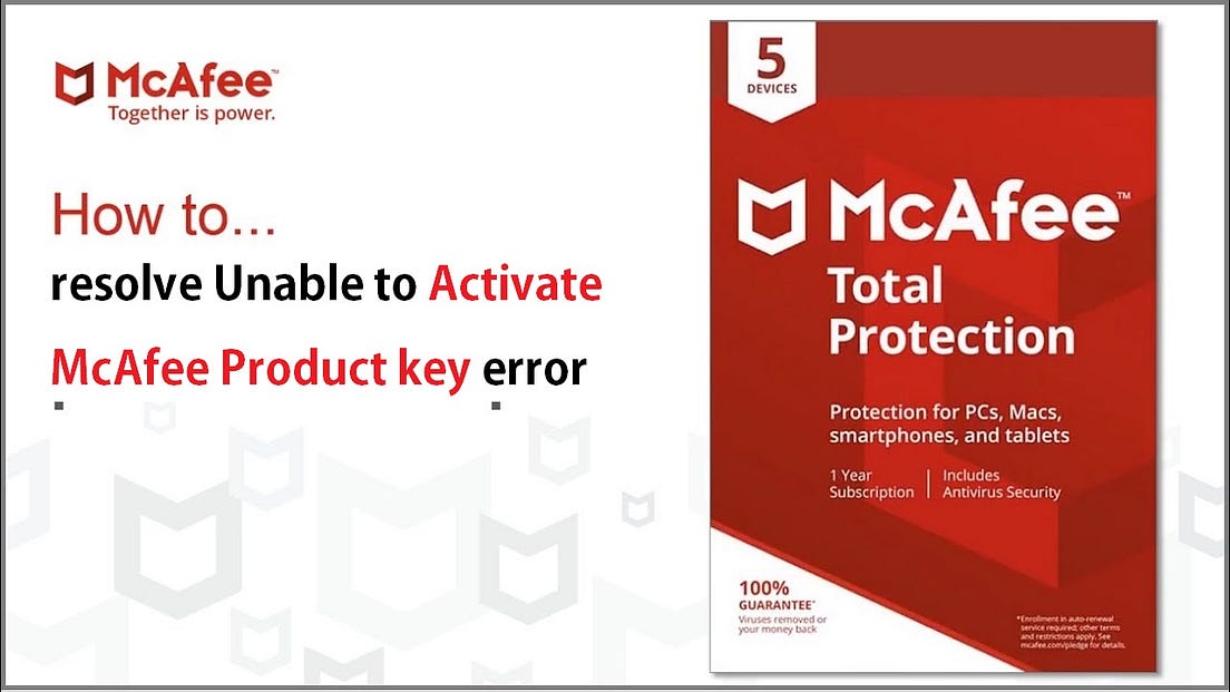 How To Resolve Unable To Activate Mcafee Product Key Error By Alena Walker Medium