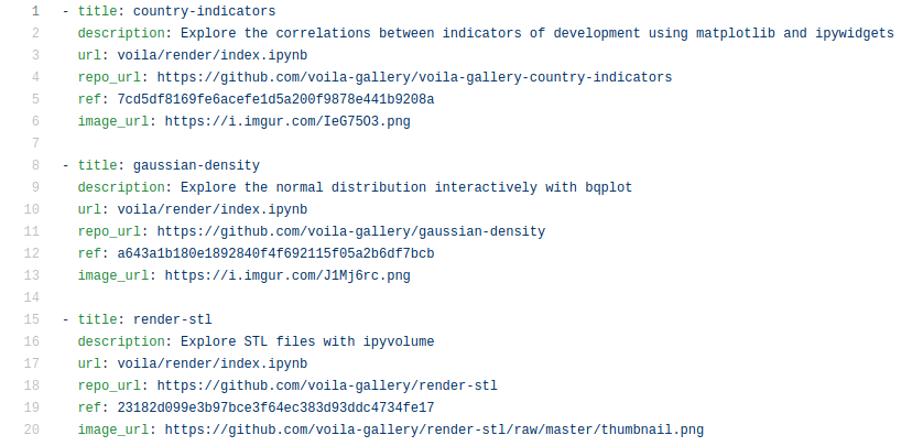A Gallery of Voilà Examples. Voilà is one of the latest addition to ...