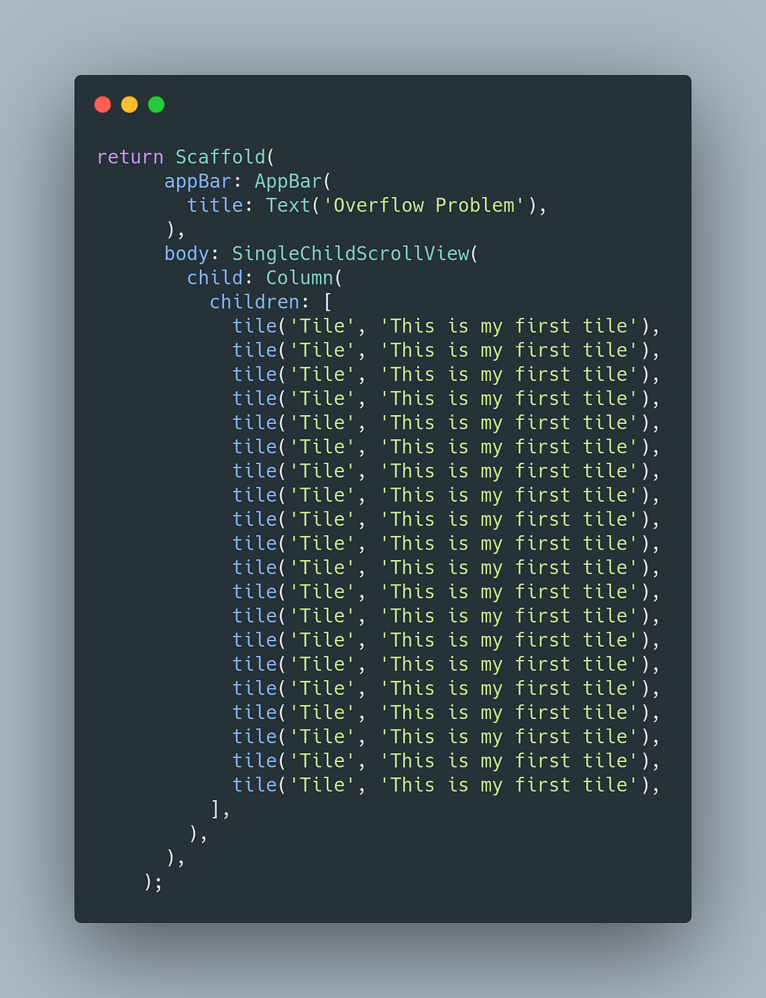 Flutter: Solving the Overflow Problem | by Hamza Mateen | Geek Culture | Medium