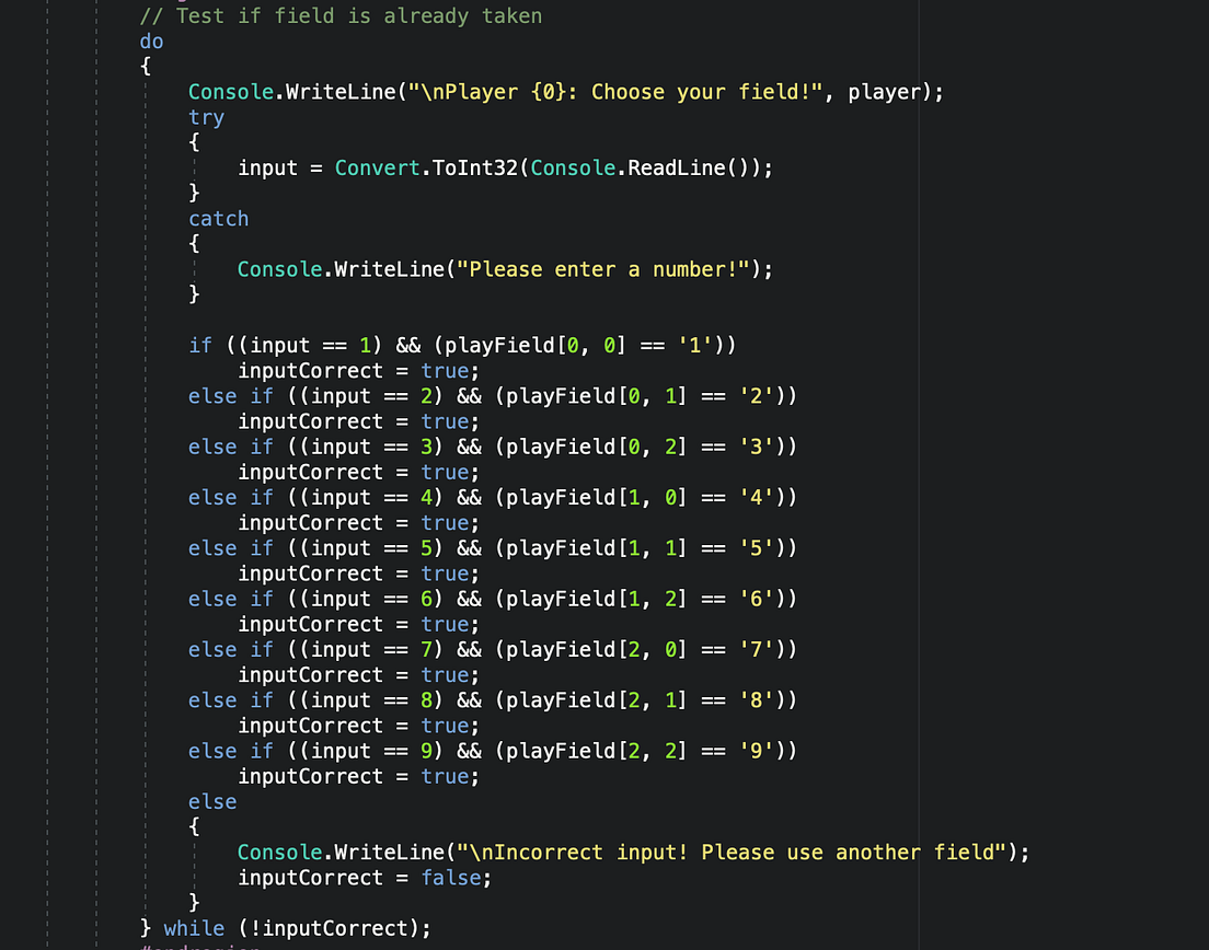 Tic Tac Toe for C#. If you were following along and read an… | by Chris ...