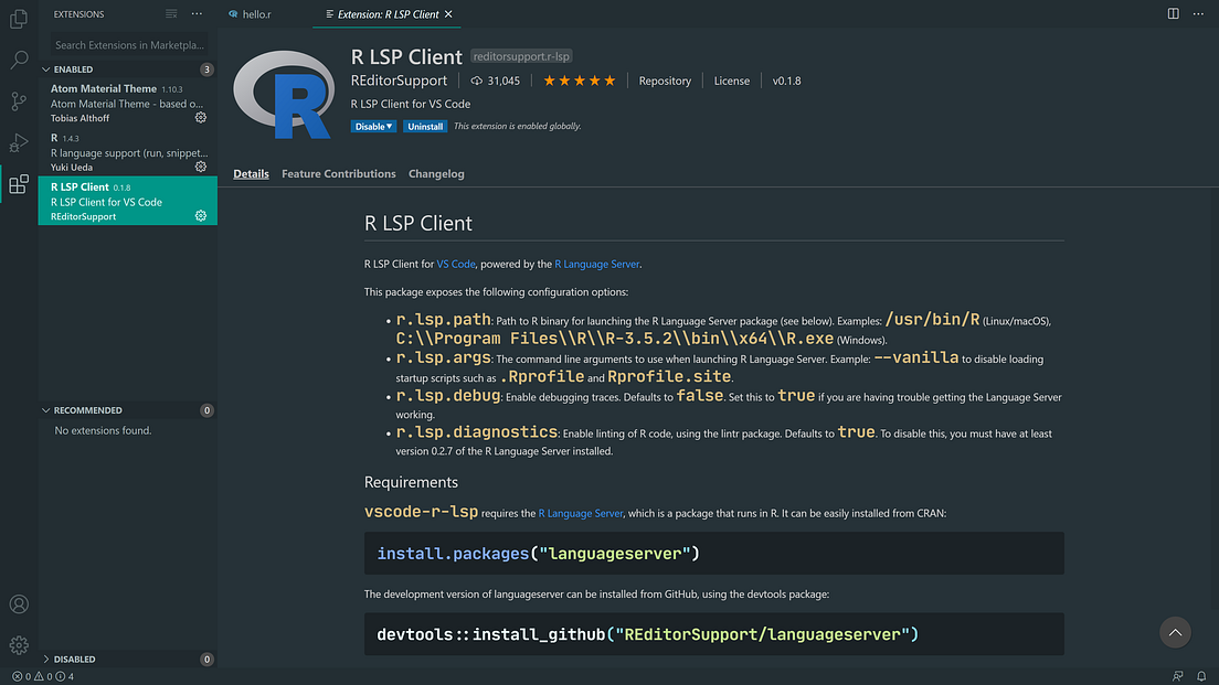 A fresh start for R in VSCode. Setting up Visual Studio Code for R ...