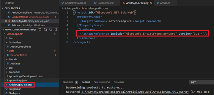 Getting Started With Asp Core 3 1 Entity Framework