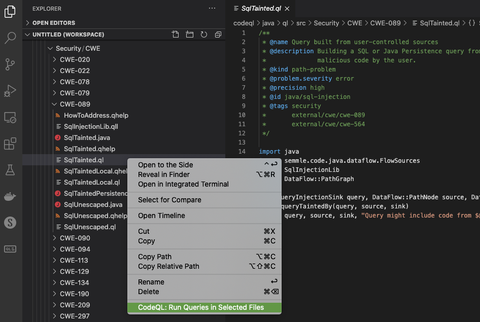 Trying CodeQL in VS Code for first time | by Shi | CI/CD/DevOps | Medium