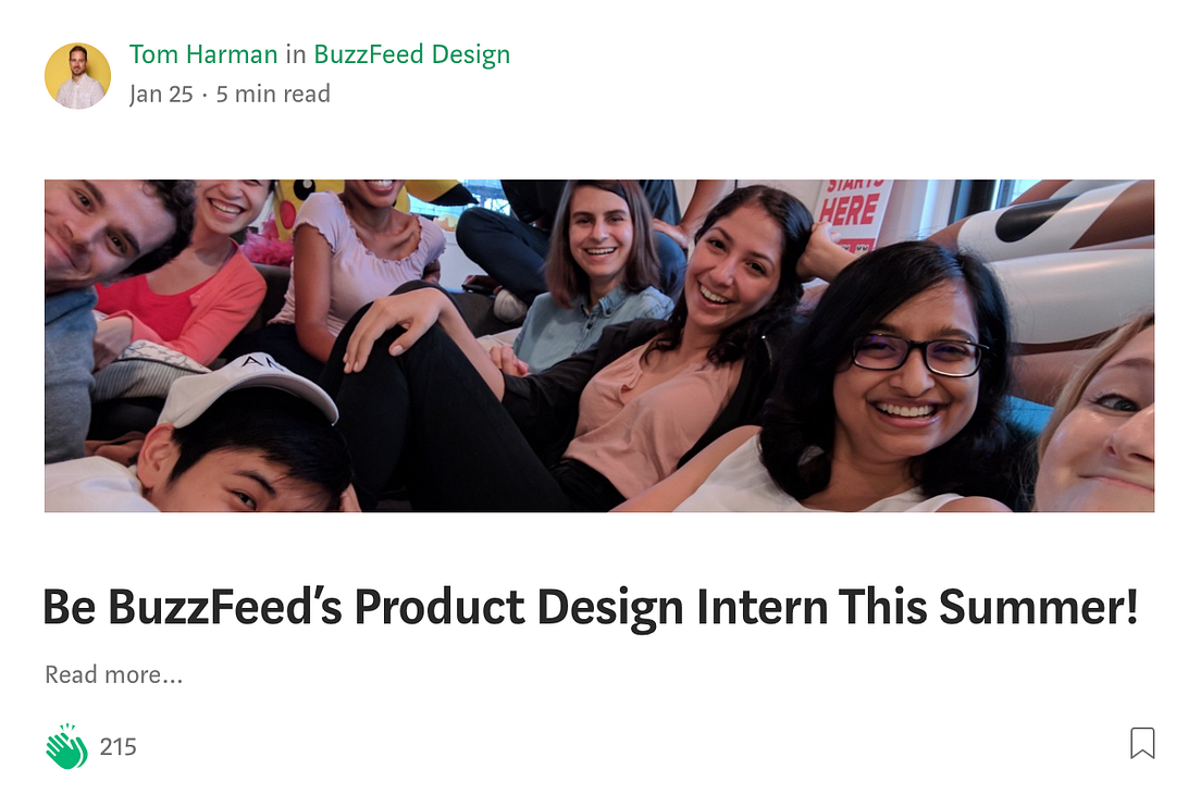 What It’s Like To Intern As A Product Designer At BuzzFeed | by ...