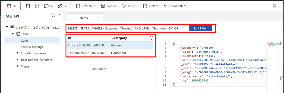 Cosmos DB — SQL Injection Attack and Defense using Partitioned Repository Pattern | by Shawn Shi ...