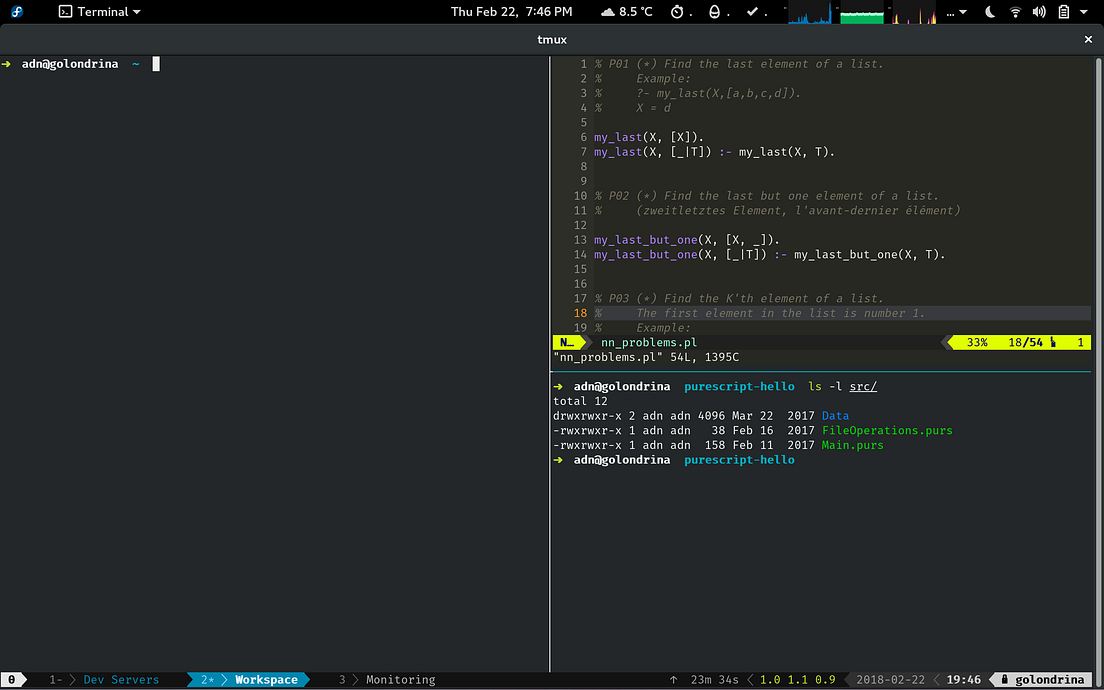 Living in the shell. My mouse-less workspace | by Alejandro Do ...