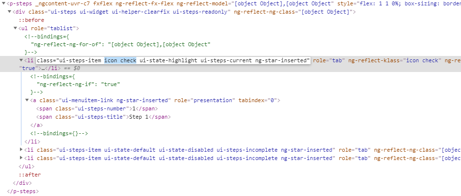Adding custom icon to PrimeNG Steps | by Leonardo Neninger | Medium