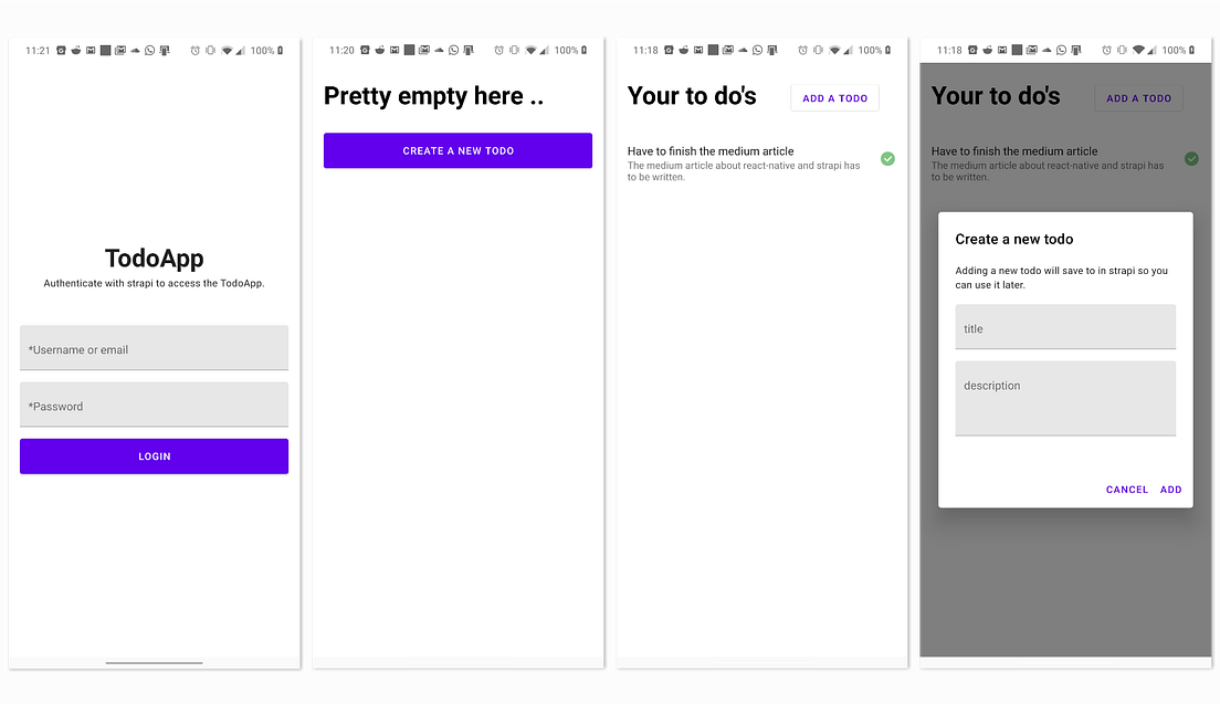 Creating A React Native App With Strapi As Backend By Fabio Nettis Medium
