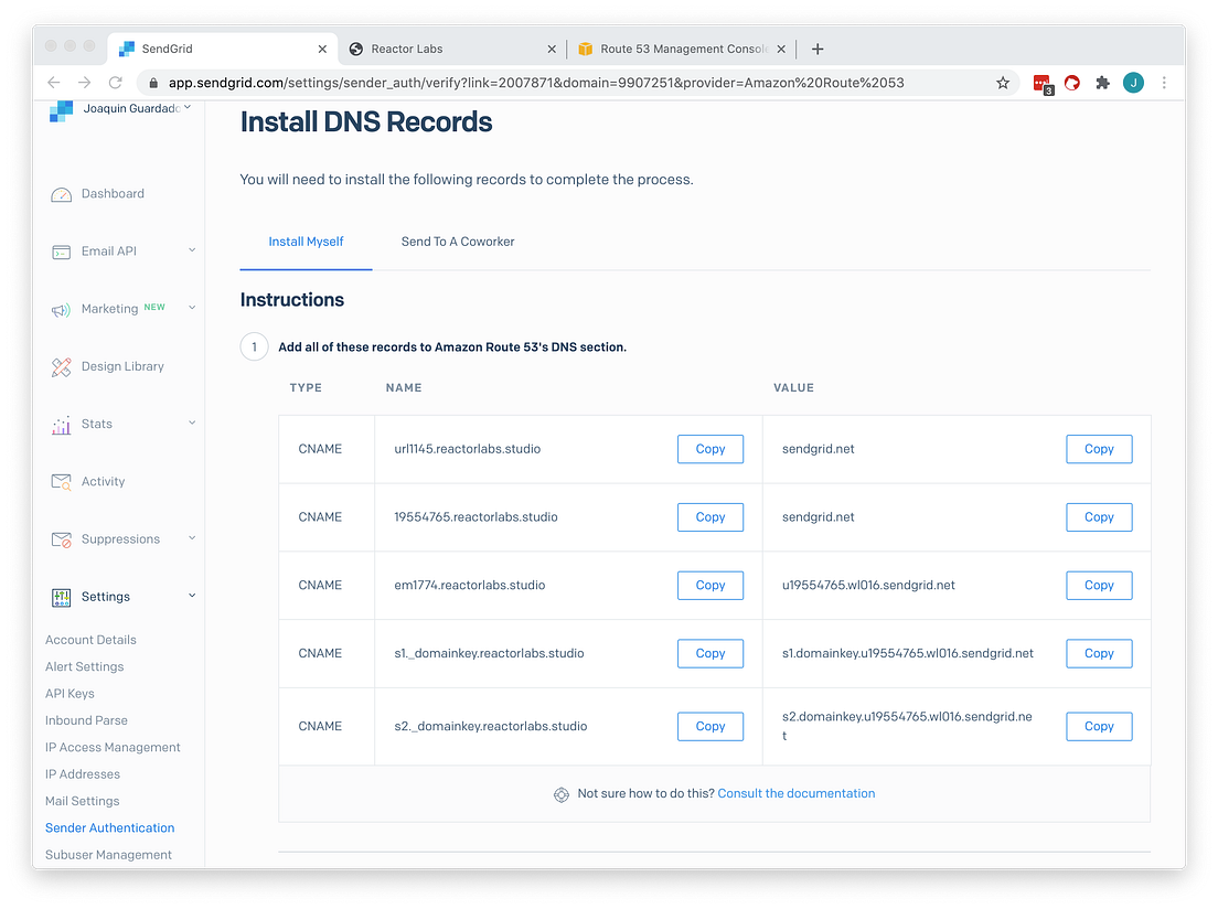 Sending Emails With SendGrid, Django, and AWS Route 53 | by jQN | ReactorLabs | Medium