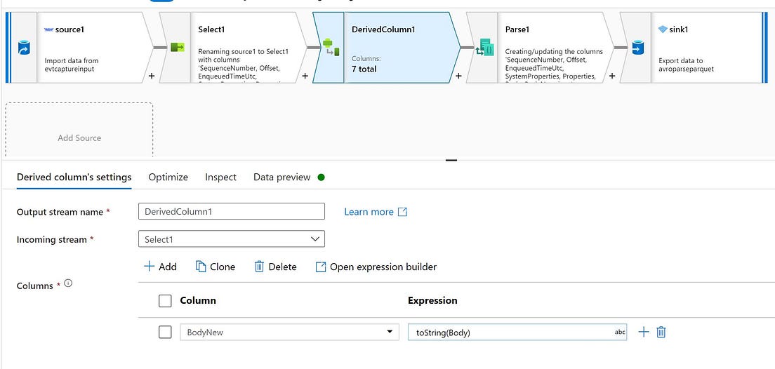 Process AVRO files in Azure Synapse Analytics Integrate Data Flow or ...