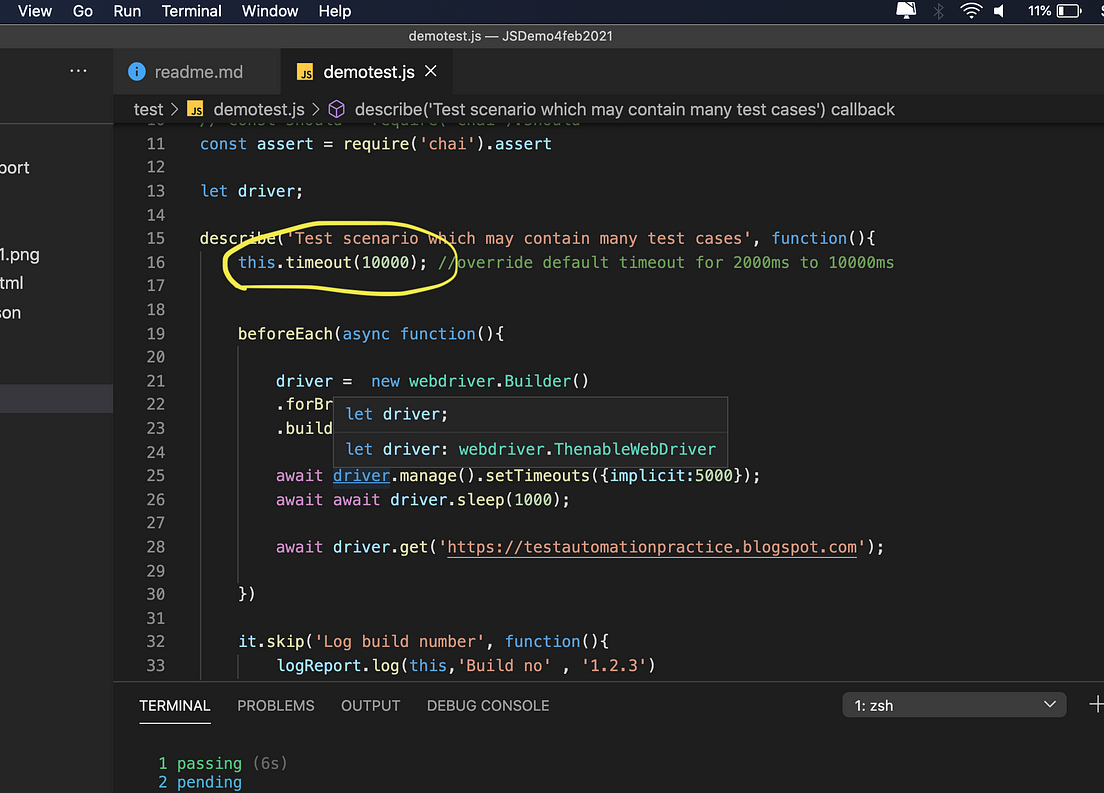 Mocha Exception — Timeout Of 2000ms Exceeded For Async Tests And Hooks