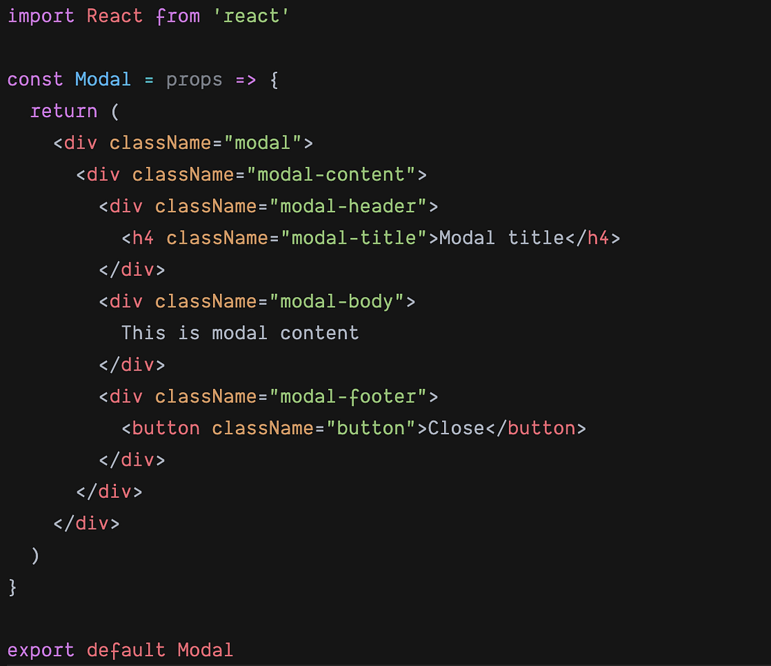 How to create a Modal Component in React from basic to advanced? | by Thi Tran | tinyso | Medium