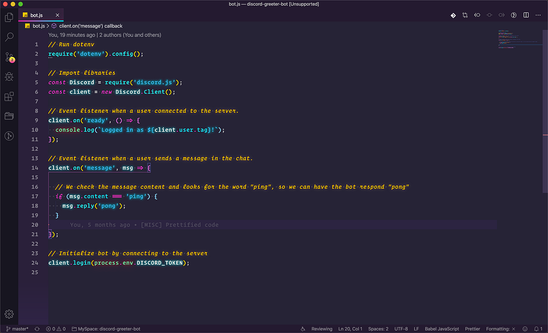 👨🏻‍💻 V2 Tutorial: Creating your first Discord Bot — Part 1 | by ...